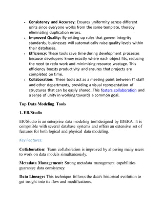 Exploring the Best Data Modeling Tools for Your Business | PDF