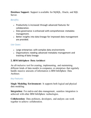 Exploring the Best Data Modeling Tools for Your Business | PDF