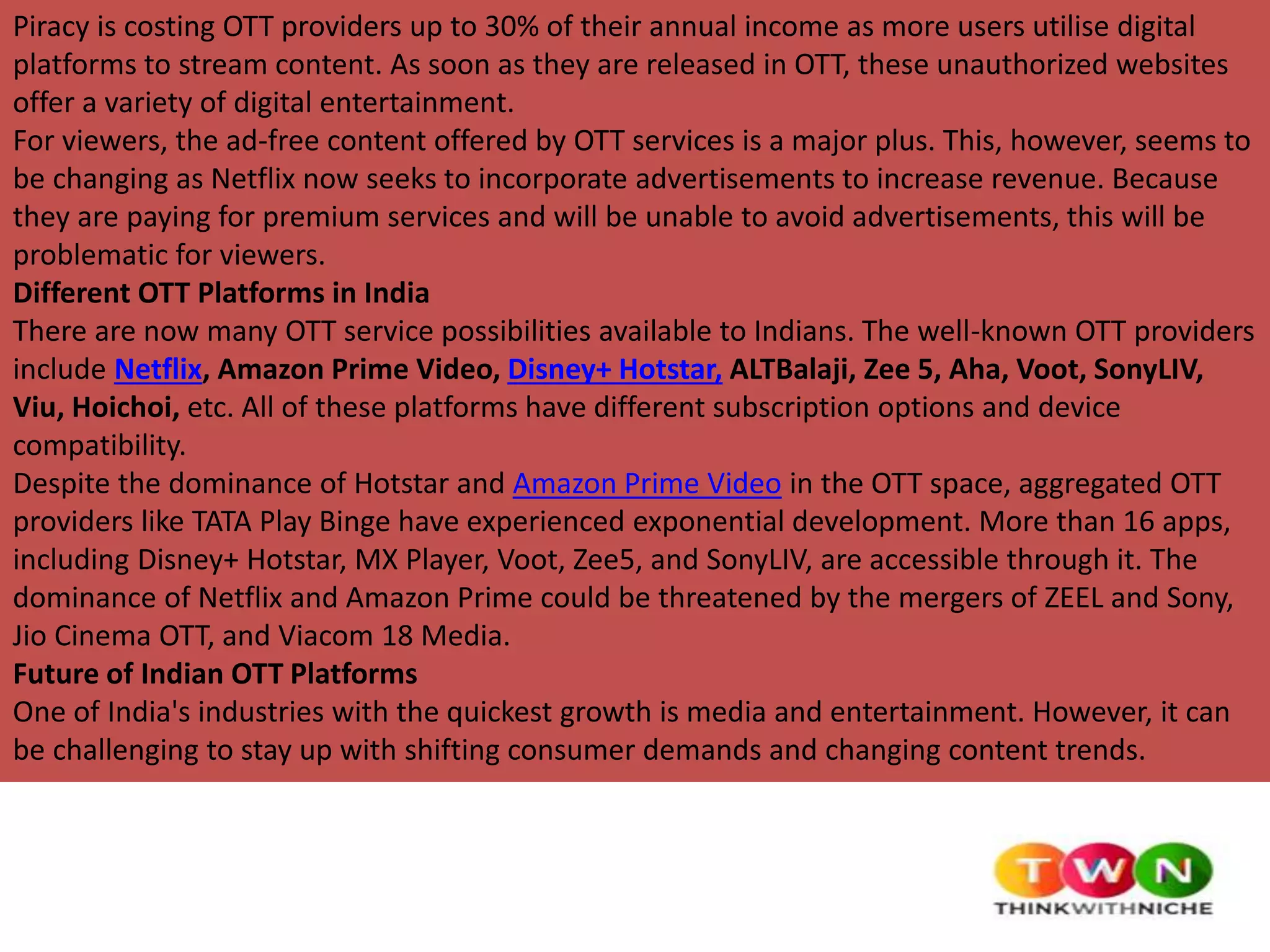 Exploring The Booming OTT Industry In India - Challenges And ...