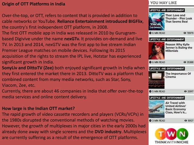 Exploring The Booming OTT Industry In India - Challenges And ...