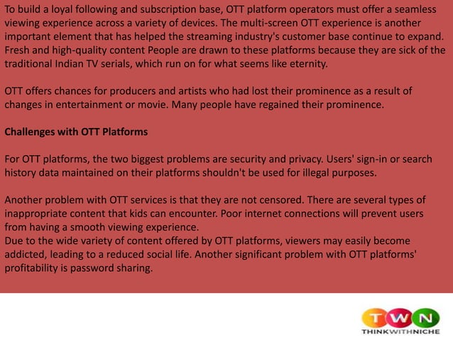 Exploring The Booming OTT Industry In India - Challenges And ...