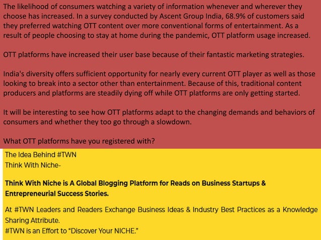 Exploring The Booming OTT Industry In India - Challenges And ...