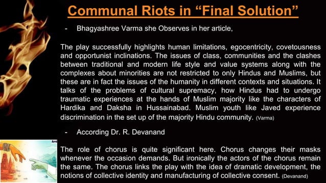 Exploring the Central Theme of Communal Riots in 'Final Solutions'.pptx