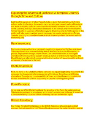 Exploring the Charms of Lucknow_ A Temporal Journey through Time and ...