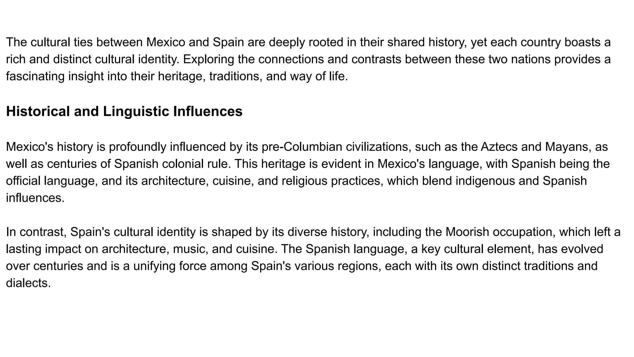 Exploring the Cultural Connections and Contrasts between Mexico and ...