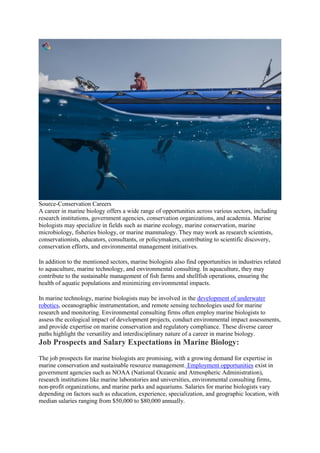 Career in Marine Biology: Educational Options, Employment Opportunities ...