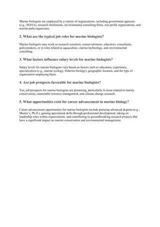 Career in Marine Biology: Educational Options, Employment Opportunities ...