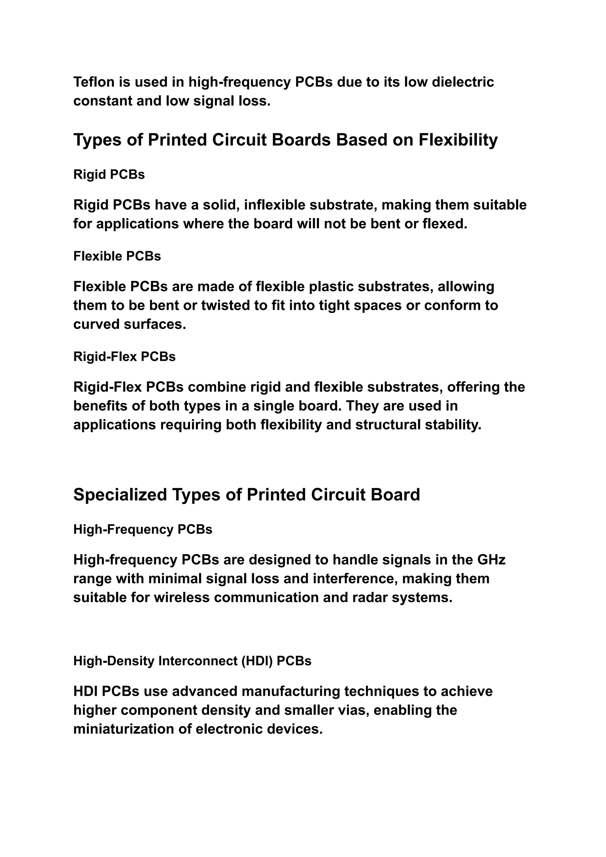 Exploring The Diversity Various Types Of Printed Circuit Boards Pdf