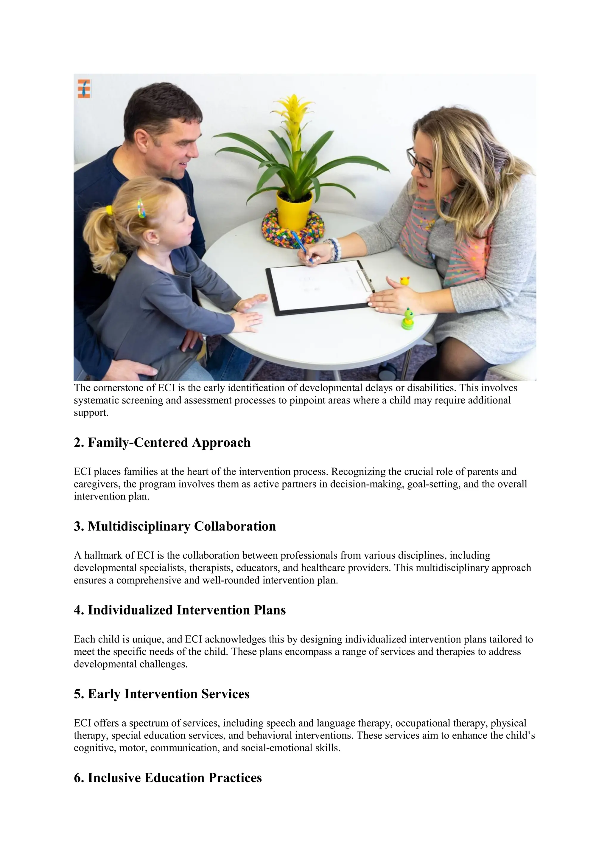 What Is the Early Childhood Intervention (ECI) Program? | Future Education Magazine | PDF