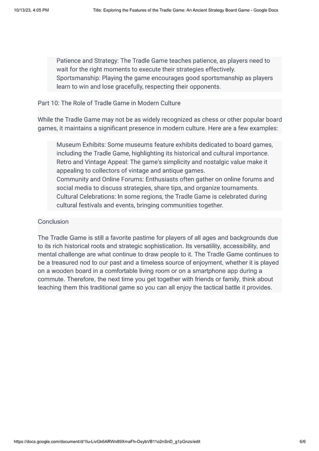 Exploring the Features of the Tradle Game-An Ancient Strategy Board ...