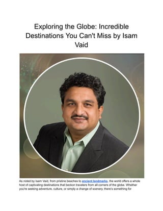 Exploring the Globe_ Incredible Destinations You Can't Miss by Isam ...