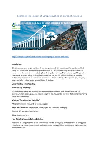 Exploring the Impact of Scrap Recycling on Carbon Emissions.docx