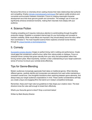 Exploring the Key Factors Of Different Movie Genres | PDF