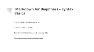 Exploring the Markdown Language_ A Beginner’s Roadmap to Simpler Writing.pptx