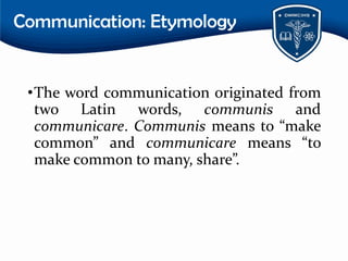 Exploring the nature of communication | PDF