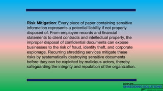 Exploring the Need for Recurring Shredding Services.pptx | Technology ...