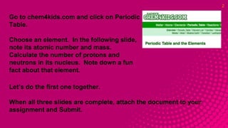 Exploring the periodic table - inquiry lesson | PPTX