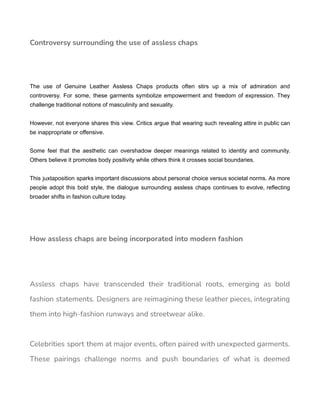 Exploring the Popularity of Assless Chaps in Modern Fashion.pdf ...