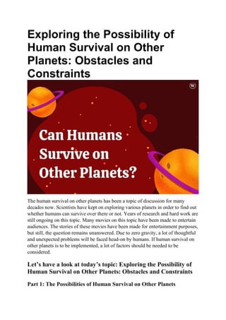 Exploring the Possibility of Human Survival on Other Planets.pdf