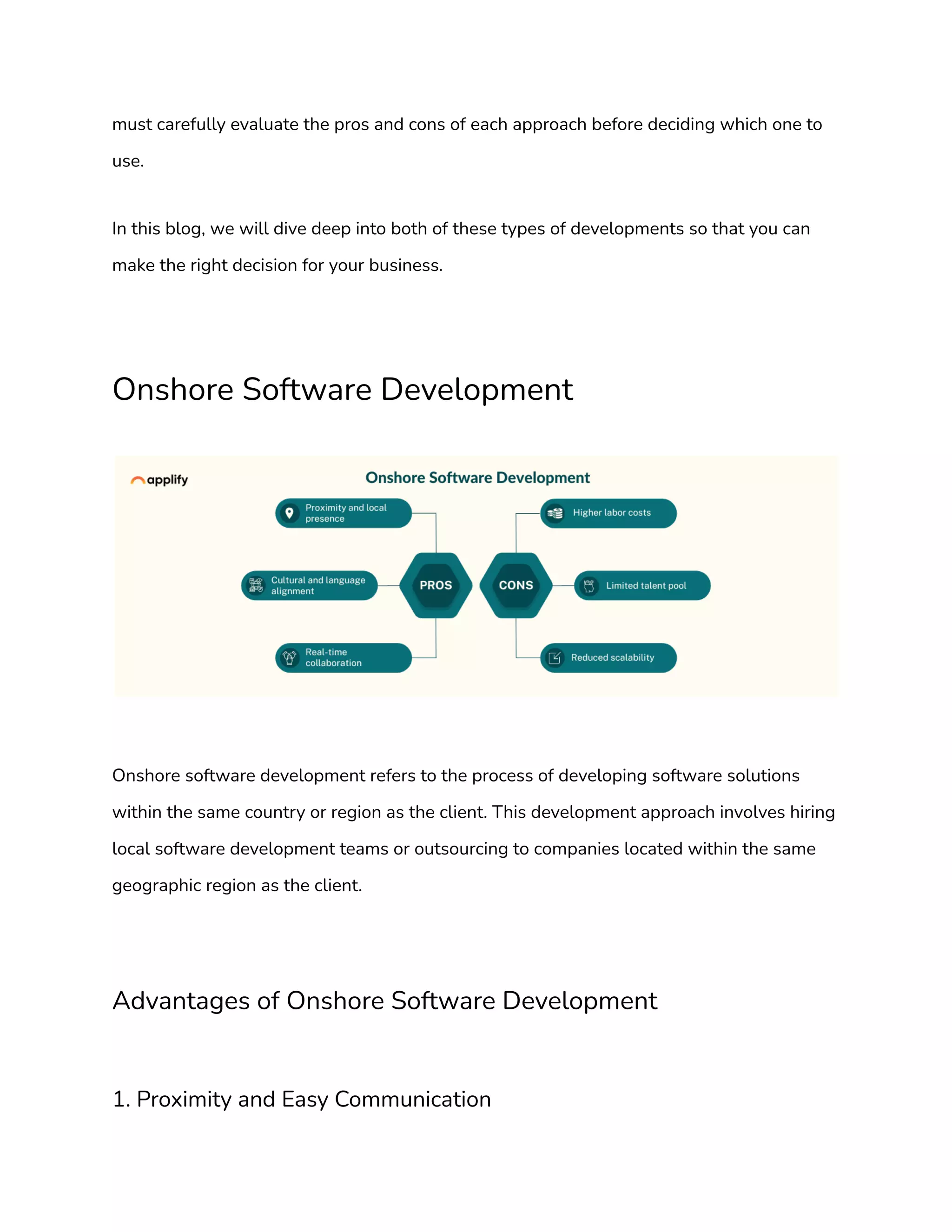 Exploring the Pros and Cons of Onshore and Offshore Software Development | PDF