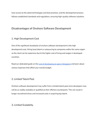 Exploring the Pros and Cons of Onshore and Offshore Software Development | PDF