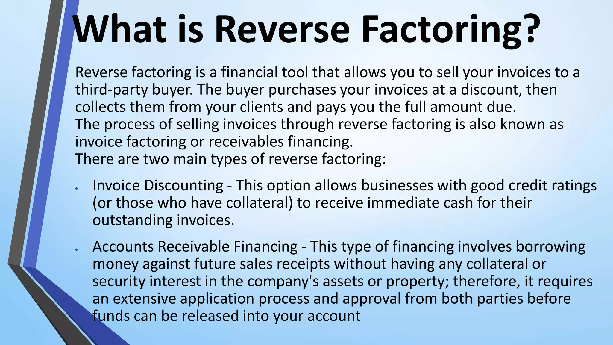 Exploring the Pros and Cons of Reverse Factoring: A Comprehensive Guide | PPTX