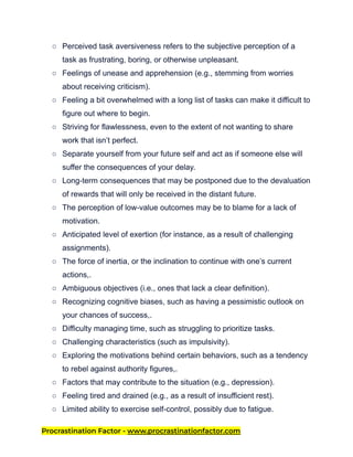 Exploring the Psychology and Causes of Procrastination: Gaining Insight ...