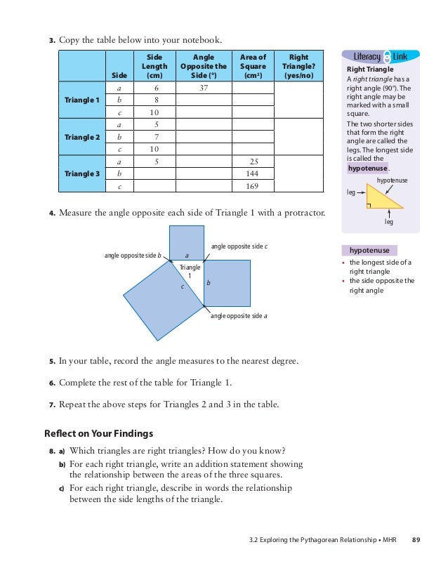 Exploring the Pythagorean Relationship