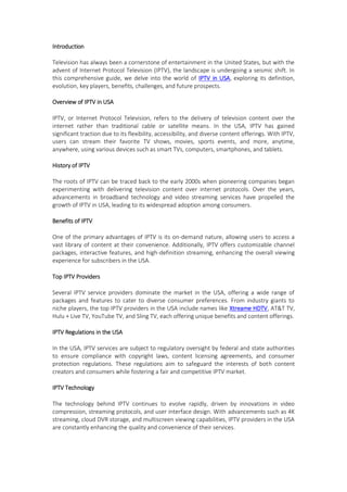 Exploring the Rise of IPTV in USA- A Game-Changer for Entertainment.pdf