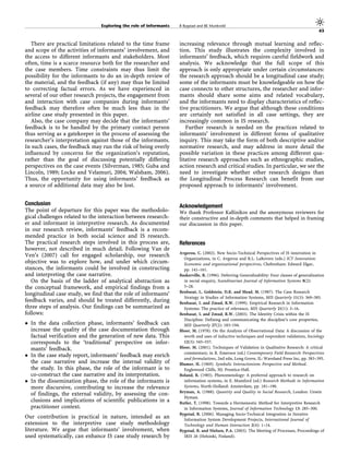Exploring the role of informants in interpretive case study research in ...