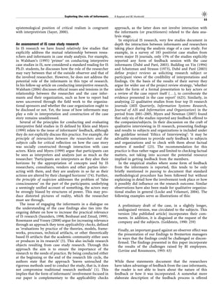 Exploring the role of informants in interpretive case study research in ...