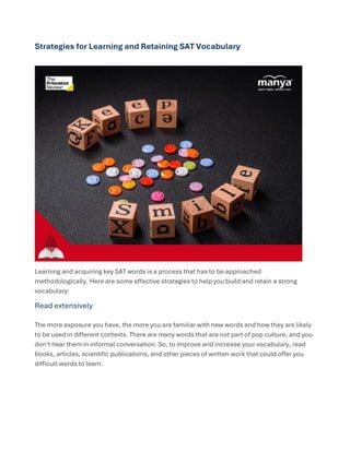 Examining the SAT Word List: 20 of the Most Frequently Used Words | PDF