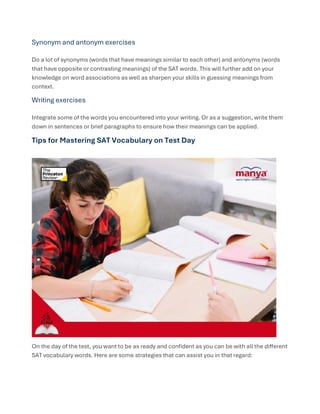 Examining the SAT Word List: 20 of the Most Frequently Used Words | PDF