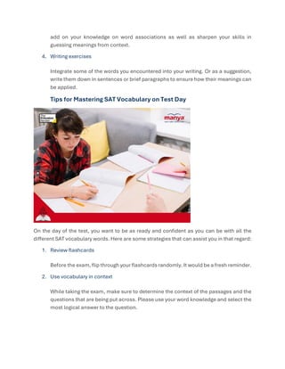 Exploring the SAT Vocabulary List: 20 of the Most Common Word | PDF