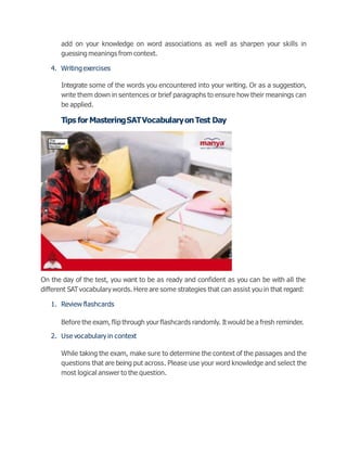 Exploring the SAT Vocabulary List: 20 of the Most Common Word | PDF