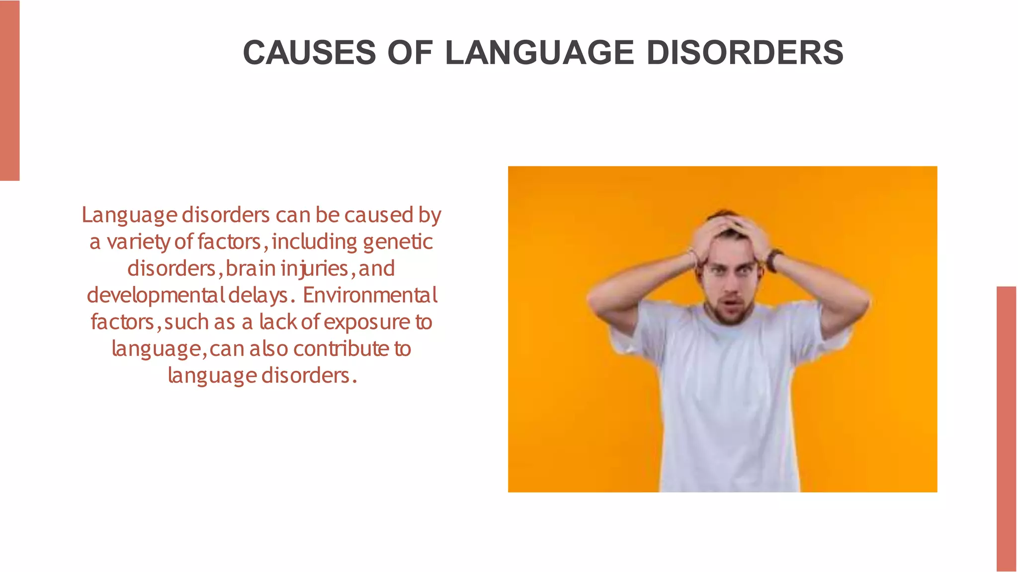 EXPLORING THE SCOPE OF LANGUAGE DISORDERS TREATED BY SPEECH THERAPISTS ...