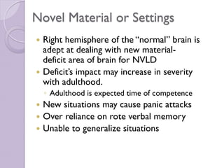 Exploring the signs and interventions for nonverbal learning disorders ...