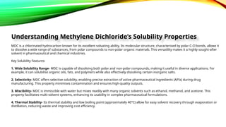 Why Methylene Dichloride is Key to Pharma Formulations | PPTX