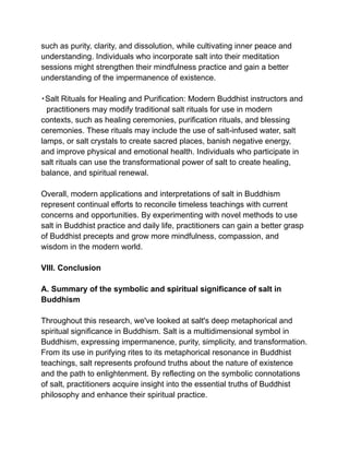 Exploring the Symbolic and Spiritual Significance of Salt in Buddhism | PDF