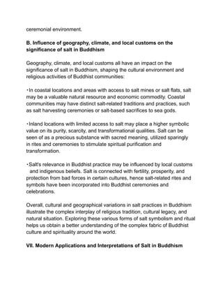 Exploring the Symbolic and Spiritual Significance of Salt in Buddhism | PDF