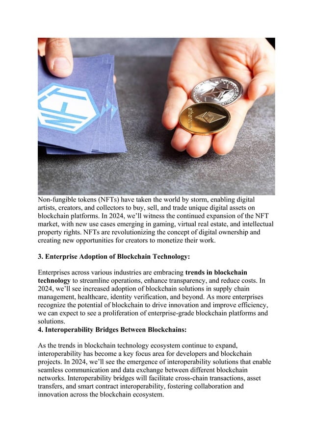 Top 12 Current Trends in Blockchain Technology in 2024 | The Enterprise World | PDF