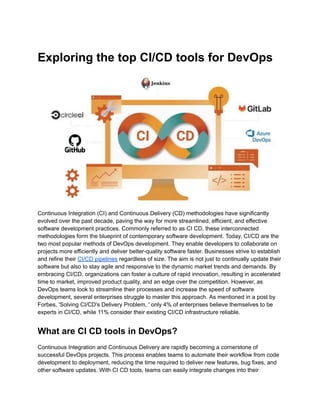 Exploring the top CI_CD tools for DevOps.pdf