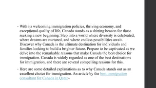 exploring the top reasons why canada is the best destination for ...