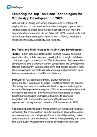 Exploring the Top Tools and Technologies for Mobile App Development in 2024.pdf
