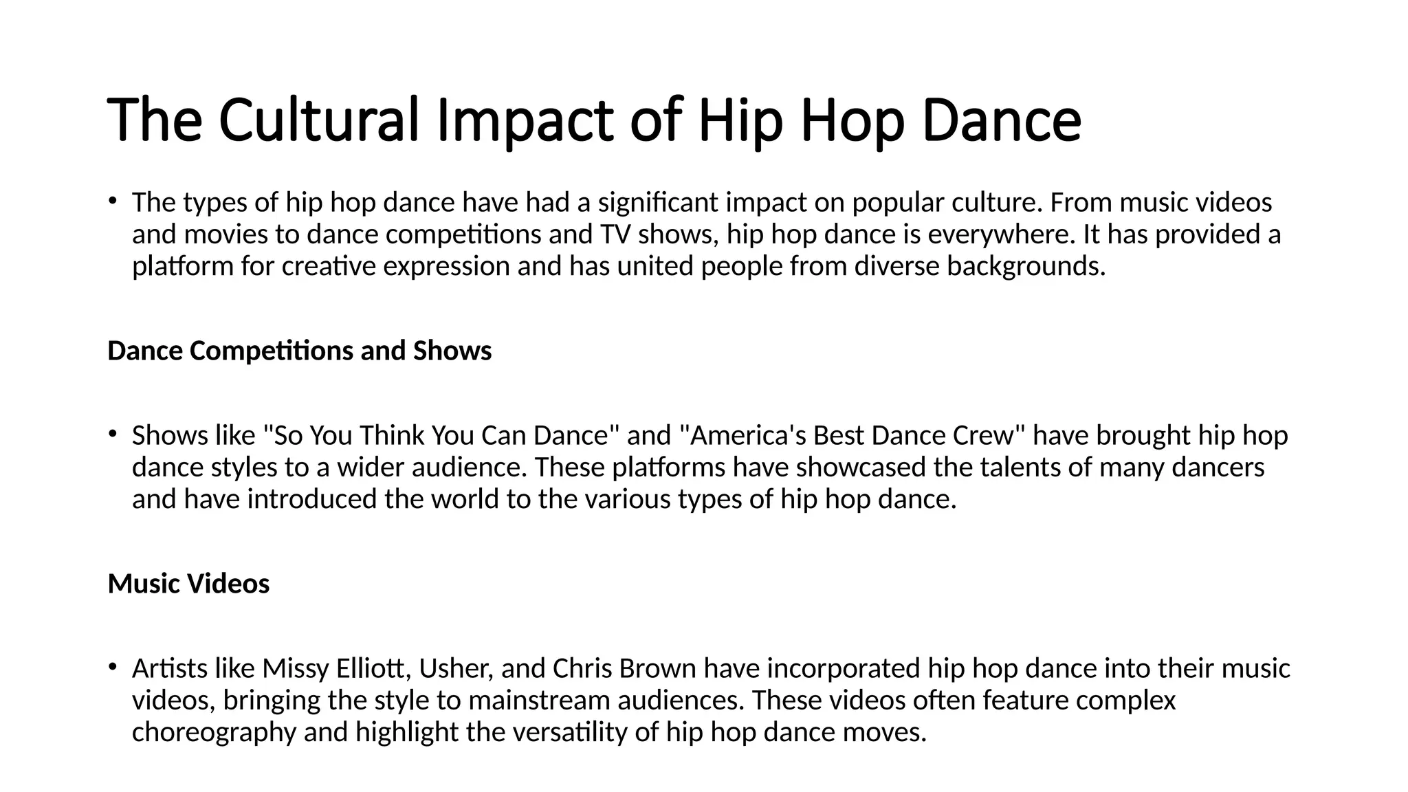 Exploring the Types of Hip Hop Dance Styles | PPTX | Hip Hop Music | Music