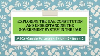 Exploring the UAE Constitution and Understanding the Government System ...