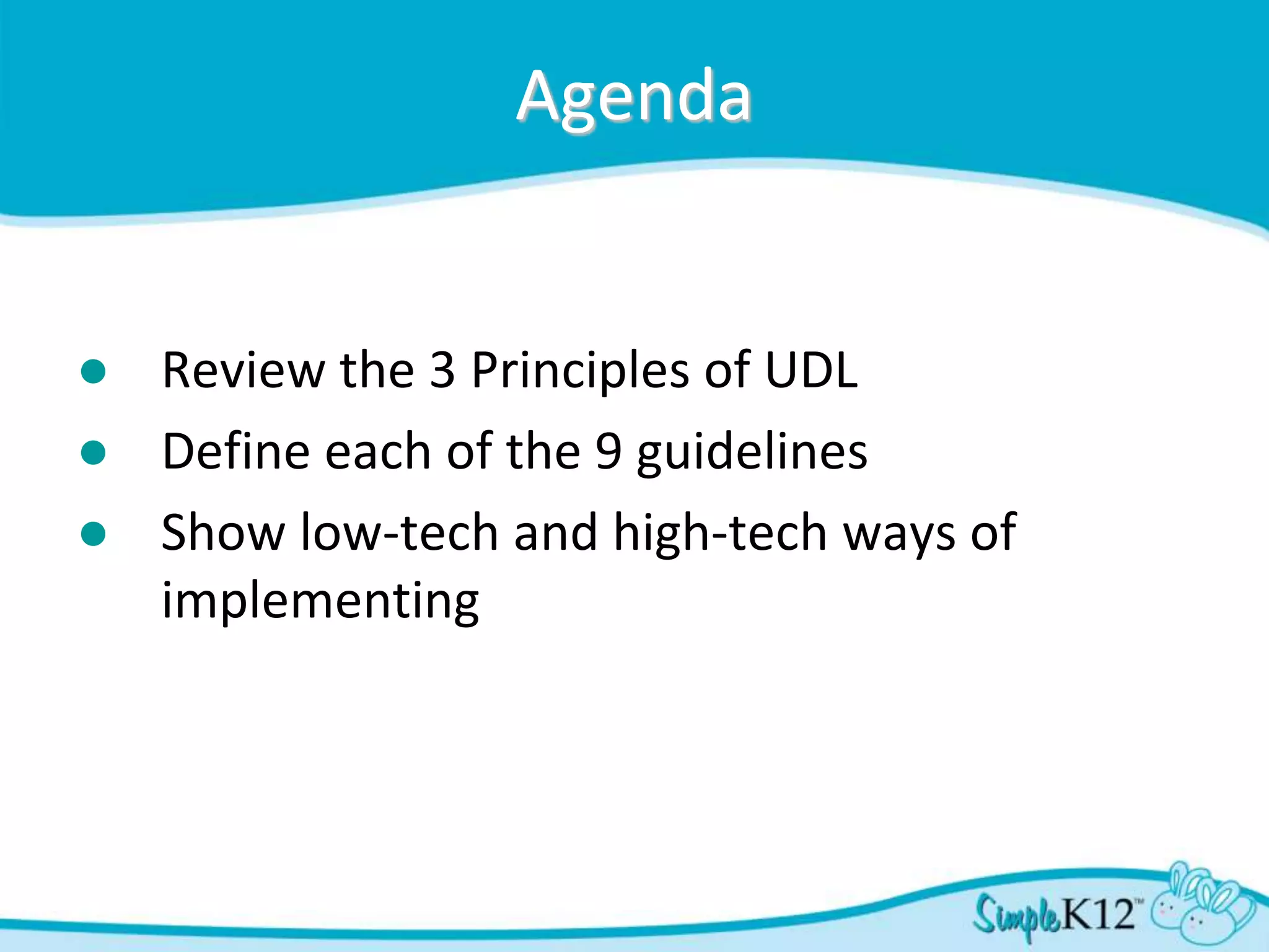 Exploring the UDL Guidelines (June 2014) | PPTX