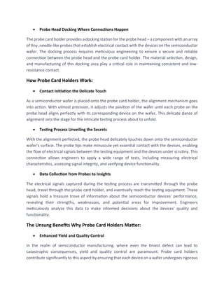 Exploring The Unseen Probe Card Holders Unveiled | PDF