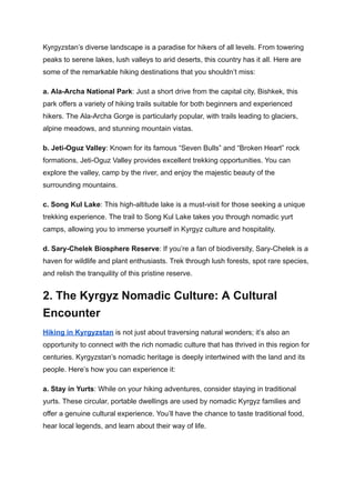 Hiking in Kyrgyzstan | PDF