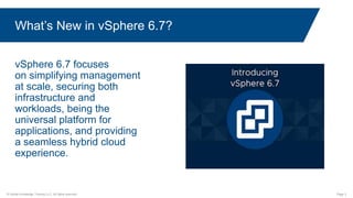 Exploring the Upgrade from VMware vSphere: Install, Configure, Manage 6 5 to 6 7 | PPT